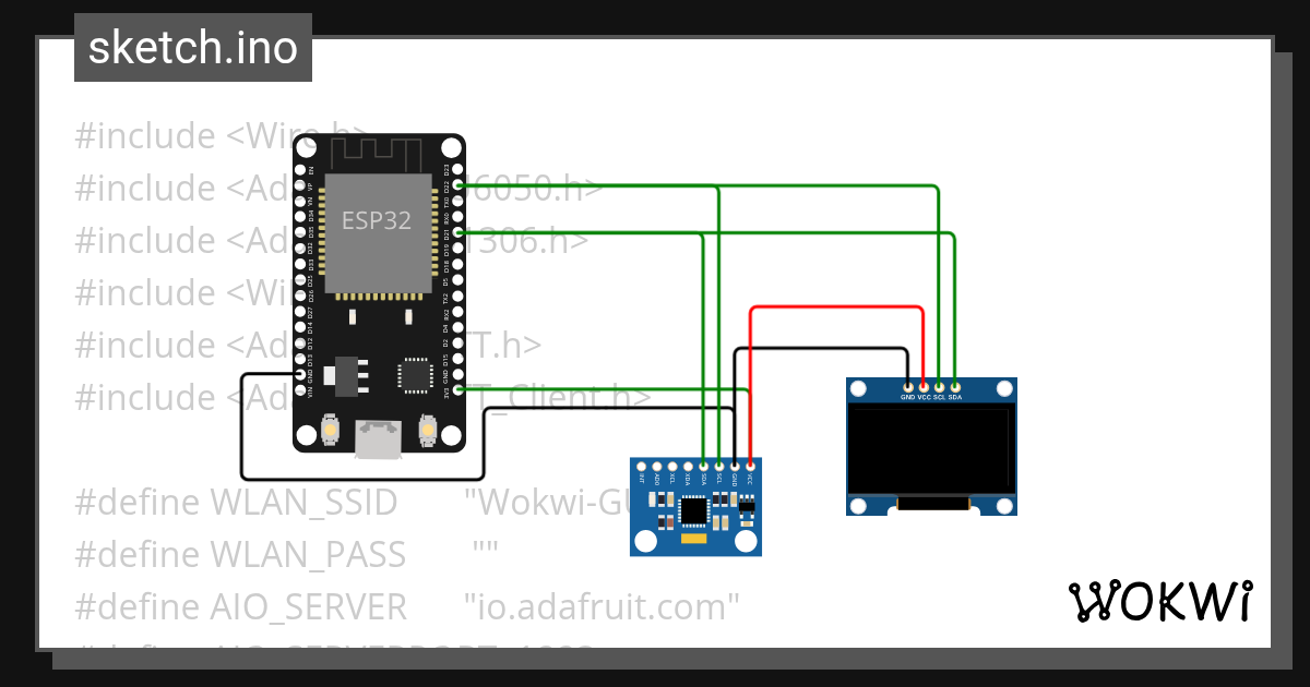 mpu6050 - Wokwi ESP32, STM32, Arduino Simulator