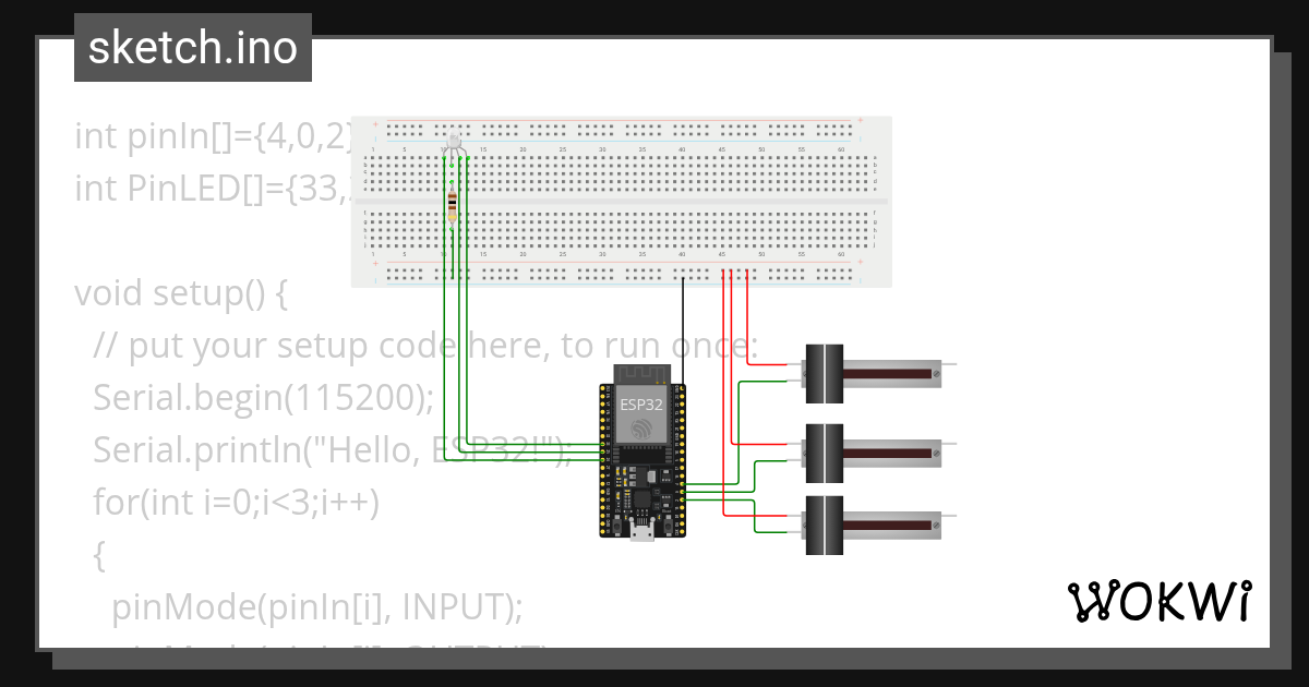 调控三色灯 新能源1221班尹林涛 Wokwi Esp32 Stm32 Arduino Simulator 9330