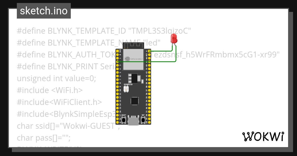 Led_cloud - Wokwi ESP32, STM32, Arduino Simulator