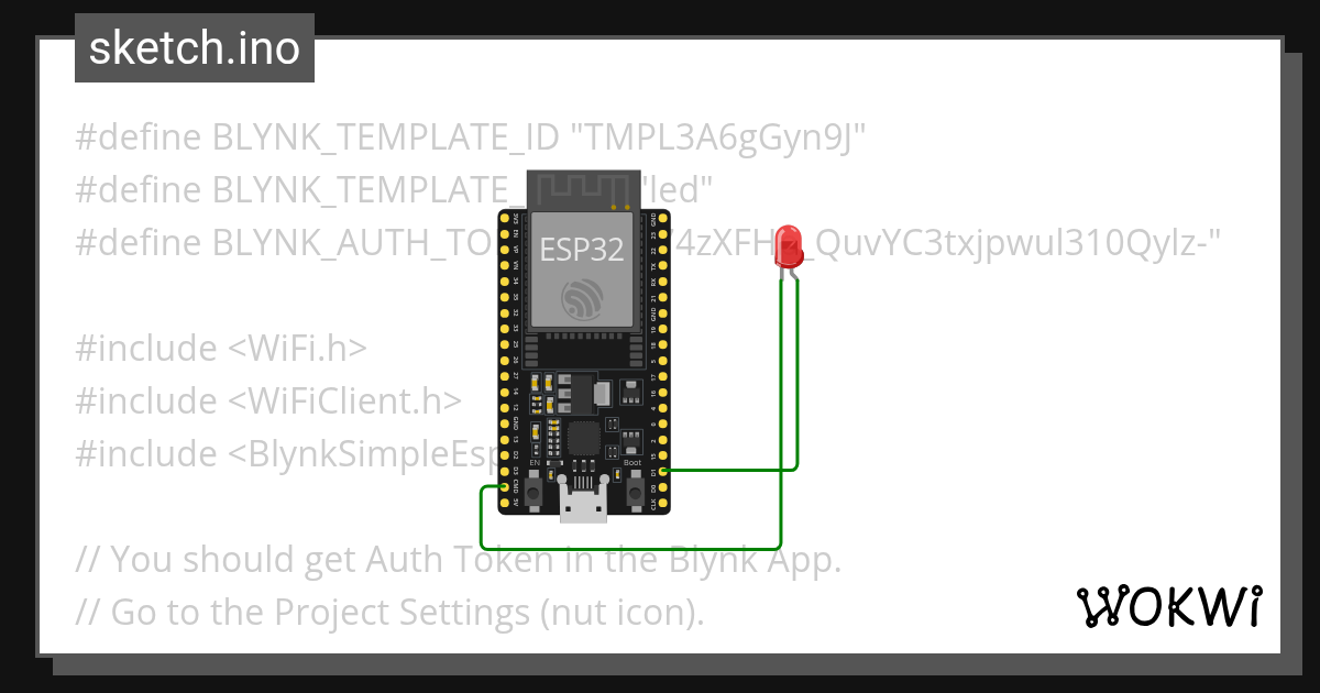 esp project with cloud switch - Wokwi ESP32, STM32, Arduino Simulator