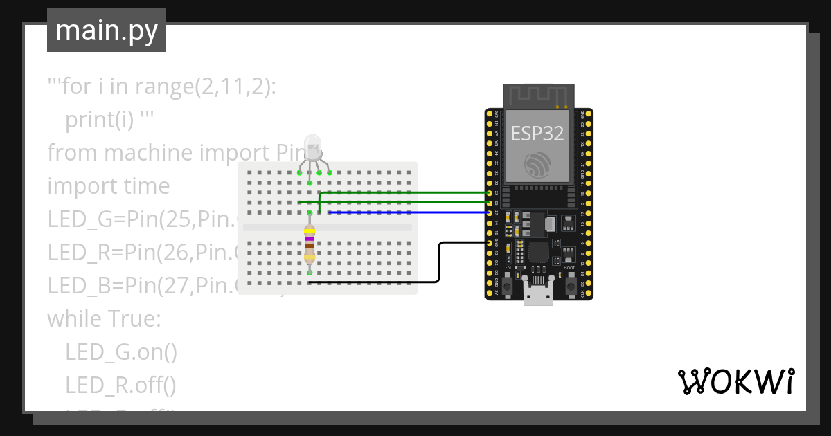 基于rgb交通信号灯 Wokwi Esp32 Stm32 Arduino Simulator