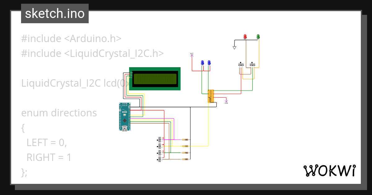 I2C LCD HEX DECODER - Wokwi ESP32, STM32, Arduino Simulator