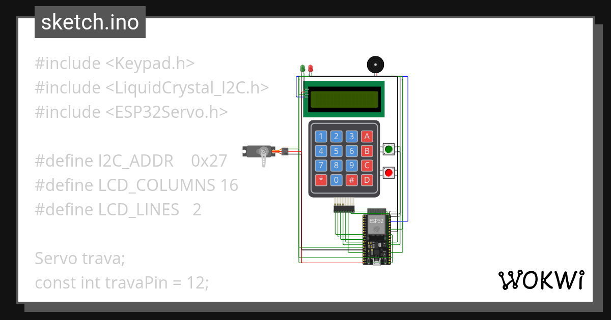 Tranca - Wokwi ESP32, STM32, Arduino Simulator