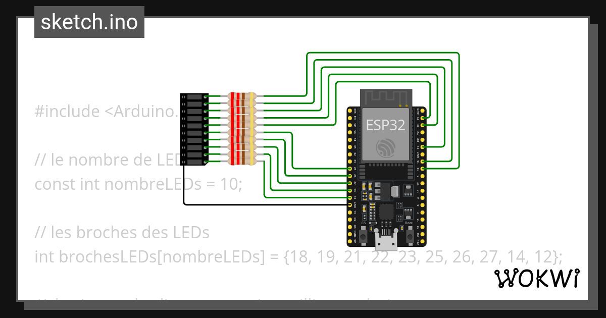 Exo1 - Wokwi ESP32, STM32, Arduino Simulator