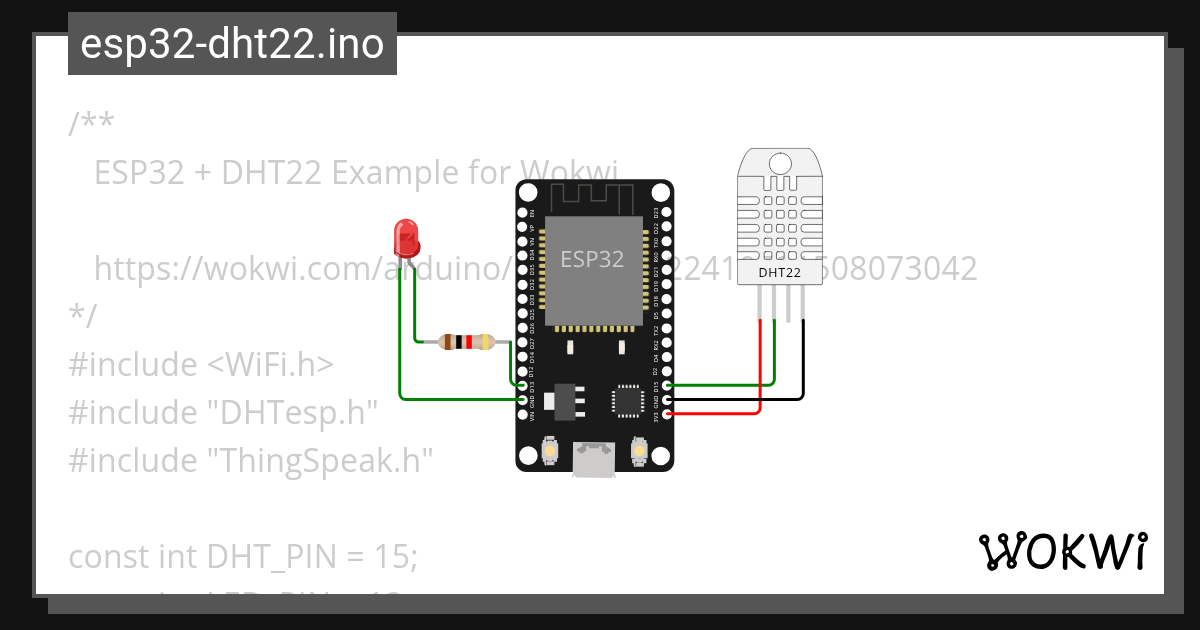 esp32-dht22-thingspeak Copy - Wokwi ESP32, STM32, Arduino Simulator