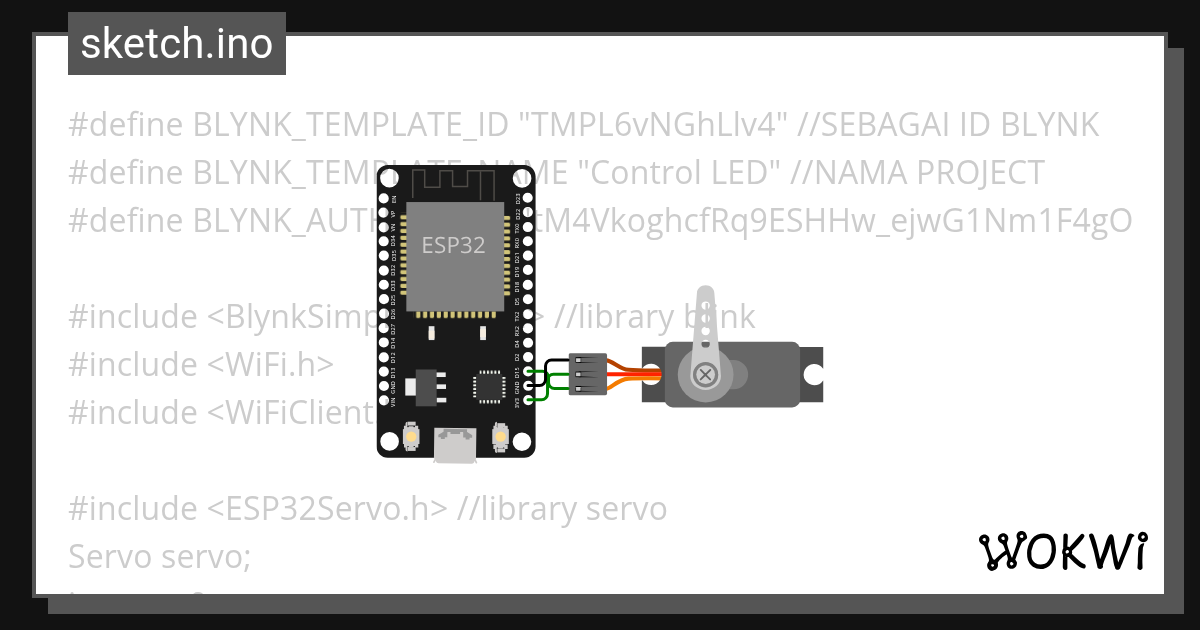 Tugas Blynk Control Servo Revaldo Wokwi Esp32 Stm32 Arduino Simulator 9236