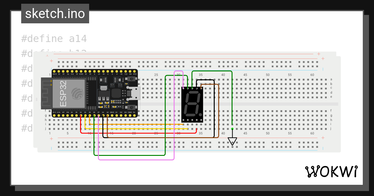Elemento8 Segmento Wokwi Esp32 Stm32 Arduino Simulator