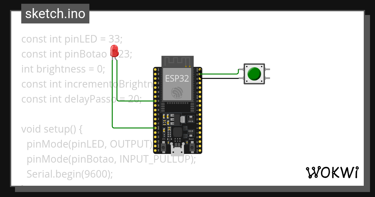 ProgESP32 (Exercicio 9) - Wokwi ESP32, STM32, Arduino Simulator ProgESP32 (Exercicio 9) - Wokwi ESP32, STM32, Arduino Simulator