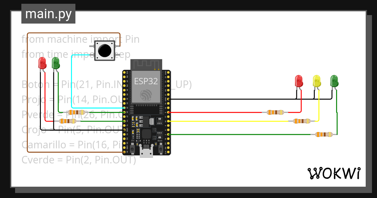 Semaforo Copy (5) - Wokwi ESP32, STM32, Arduino Simulator