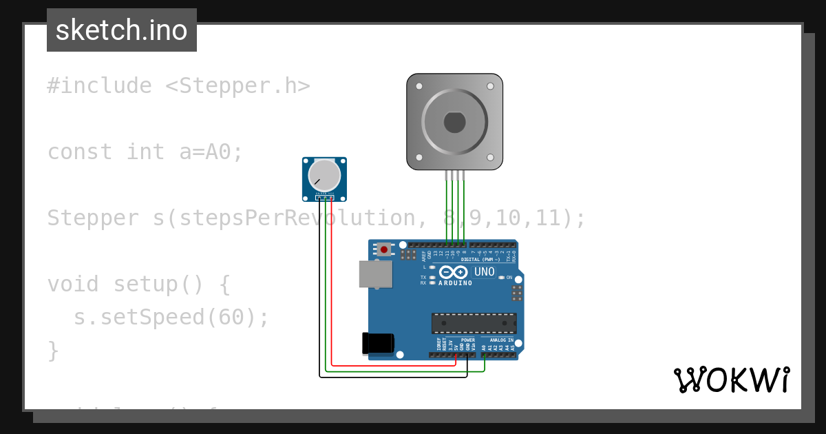 Stepper Potentiometer Wokwi Esp32 Stm32 Arduino Simulator