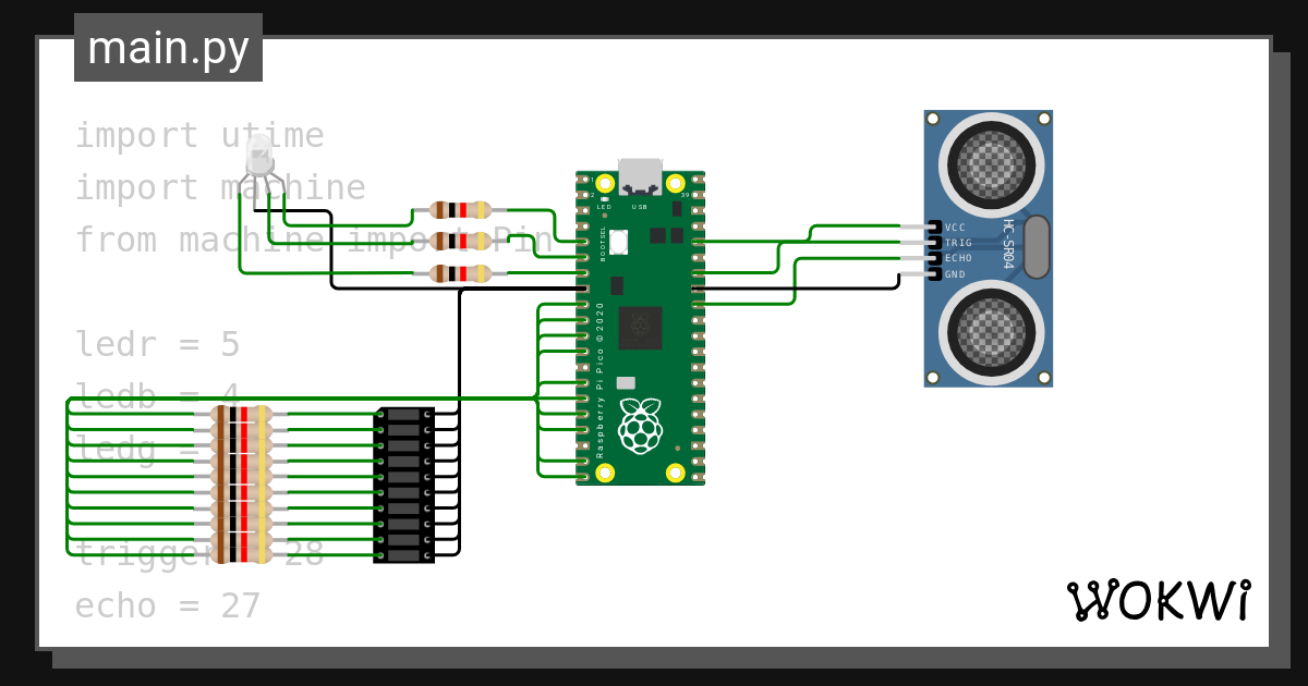 Abstandssensor Copy Wokwi Esp32 Stm32 Arduino Simulator