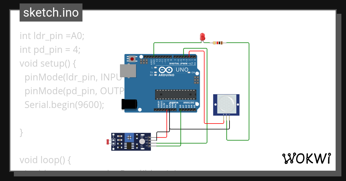Smart Light Project - Wokwi ESP32, STM32, Arduino Simulator
