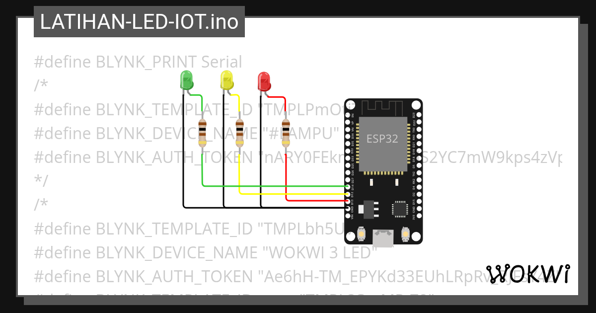 Blynk-3-LED Copy - Wokwi ESP32, STM32, Arduino Simulator