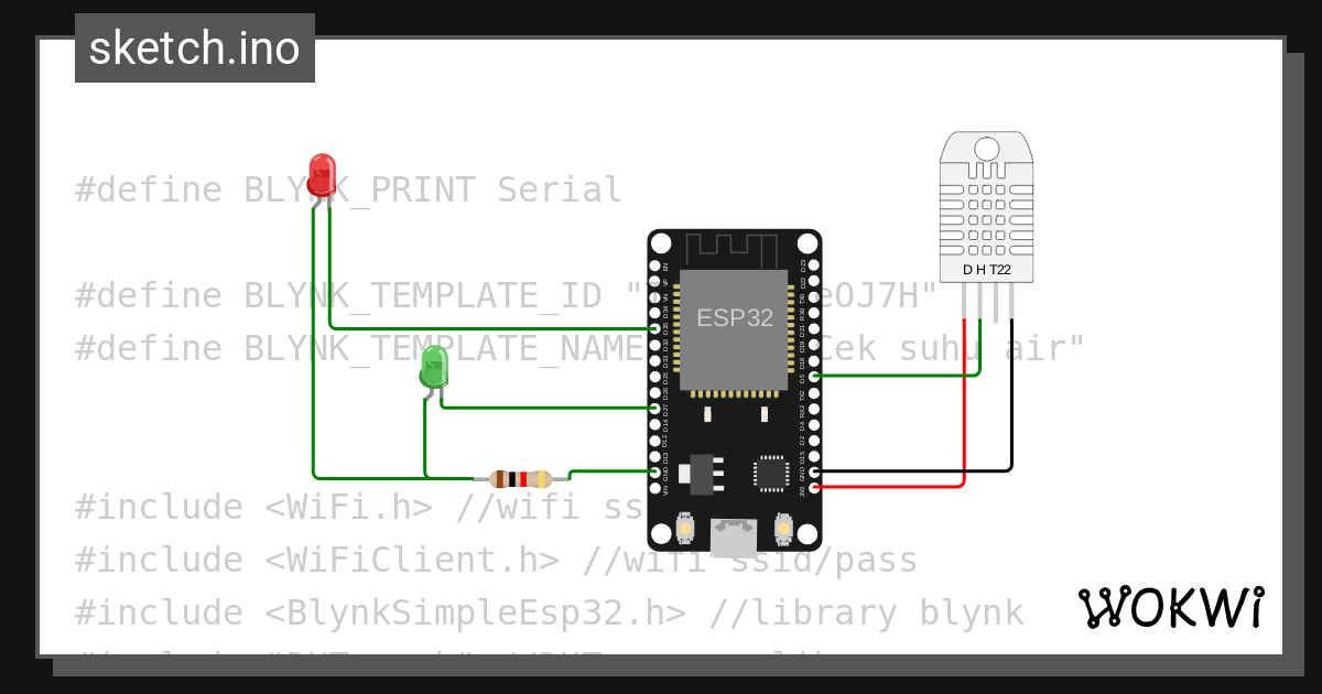 Temperatur Air Udang Wokwi Esp32 Stm32 Arduino Simulator