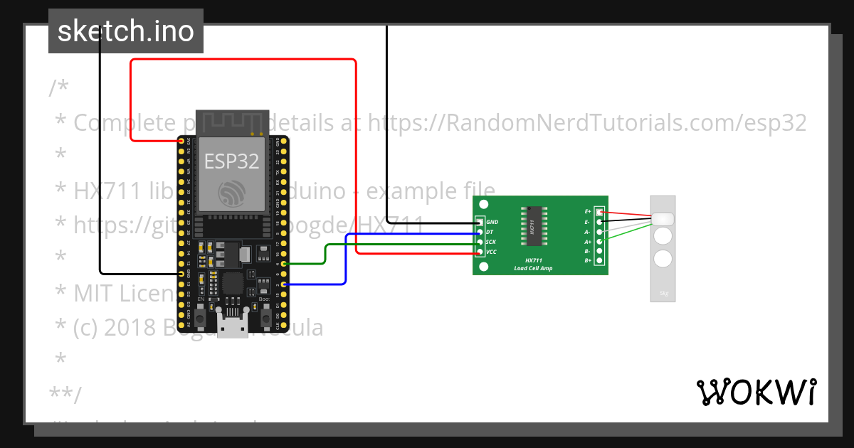 ESP32 Scale Final - Wokwi ESP32, STM32, Arduino Simulator