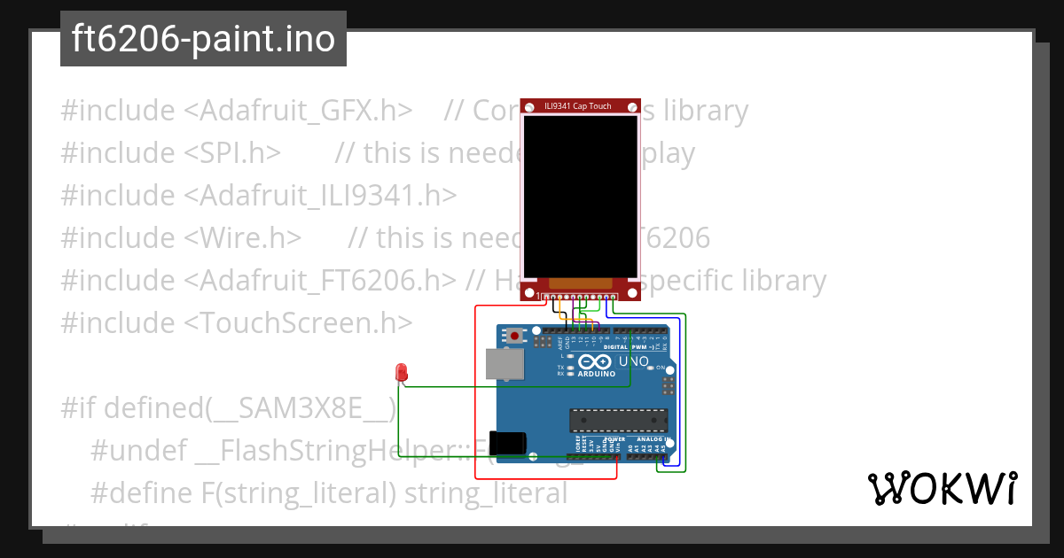 DHT with LED and Screen Copy - Wokwi ESP32, STM32, Arduino Simulator