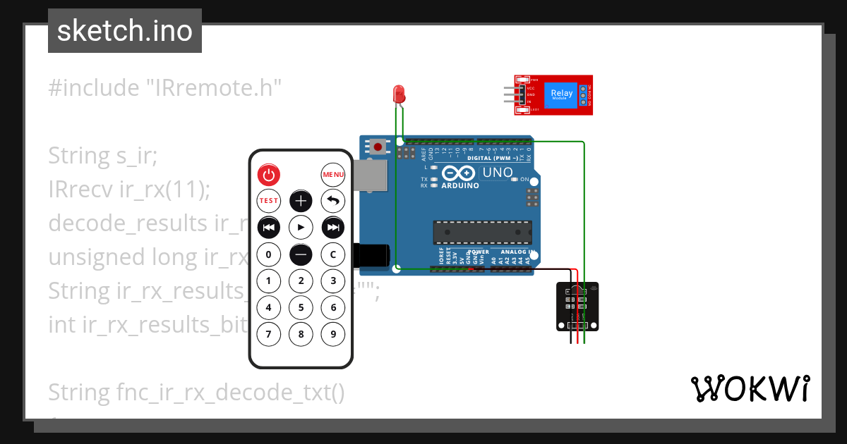 Playstation2 remote - Wokwi ESP32, STM32, Arduino Simulator
