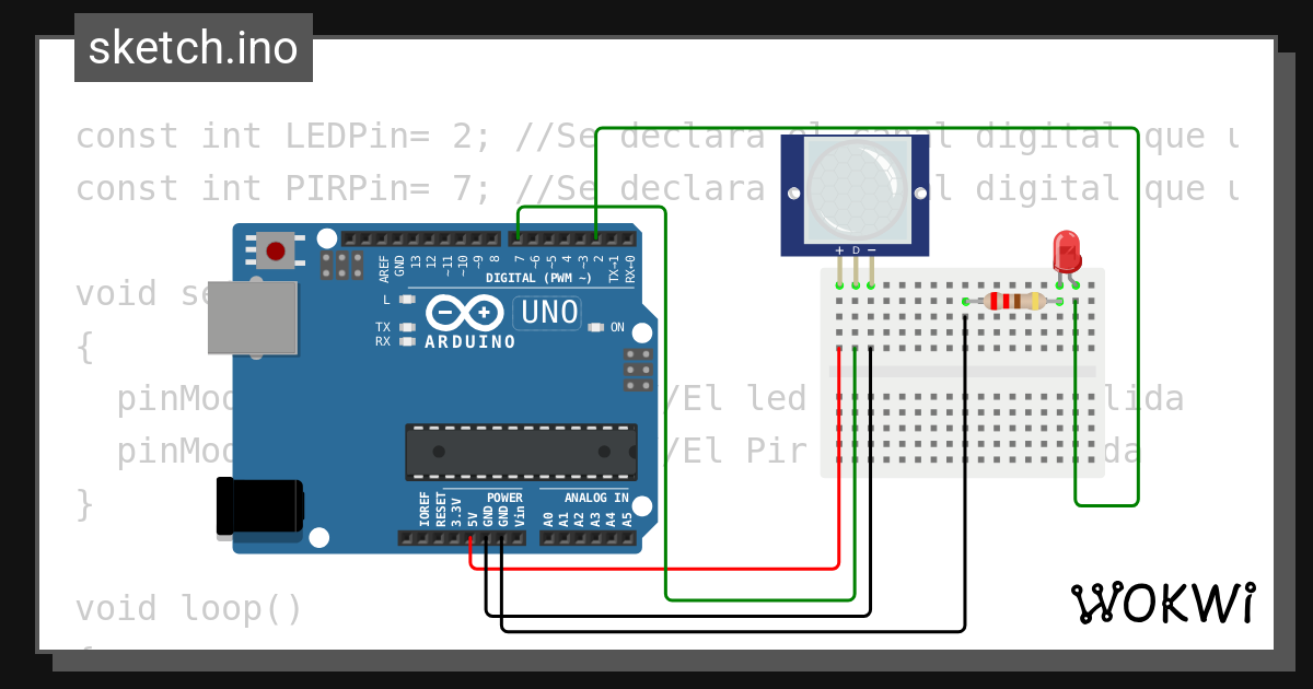 Pir Motion Wokwi Esp32 Stm32 Arduino Simulator 3594
