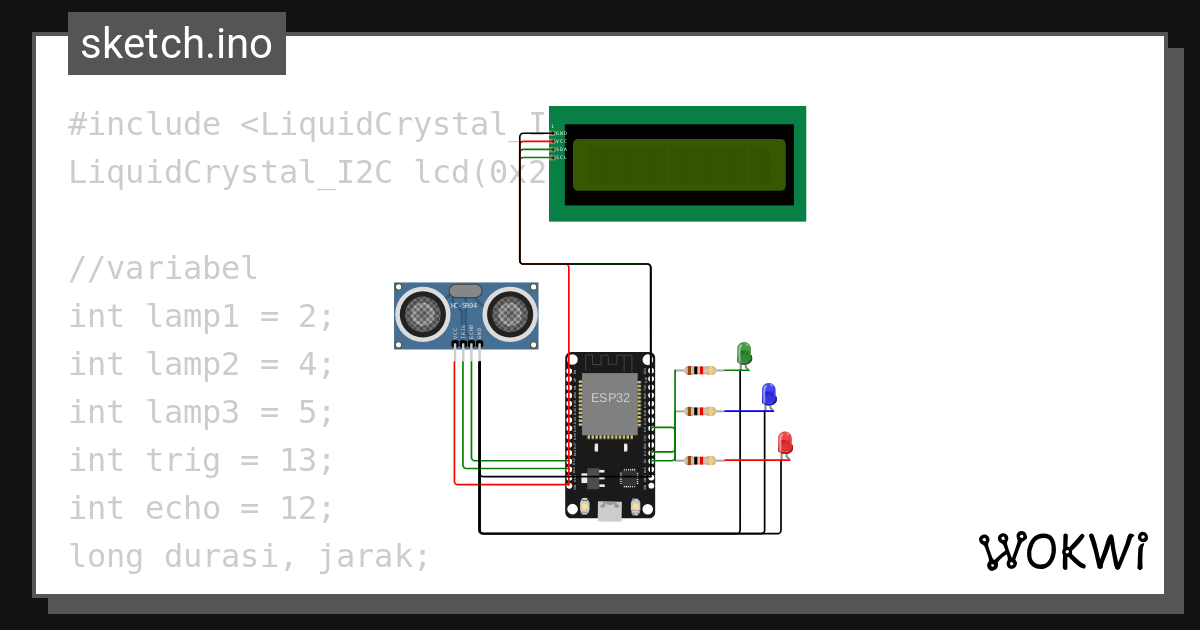 Deteksi Air Wokwi Esp32 Stm32 Arduino Simulator 5170