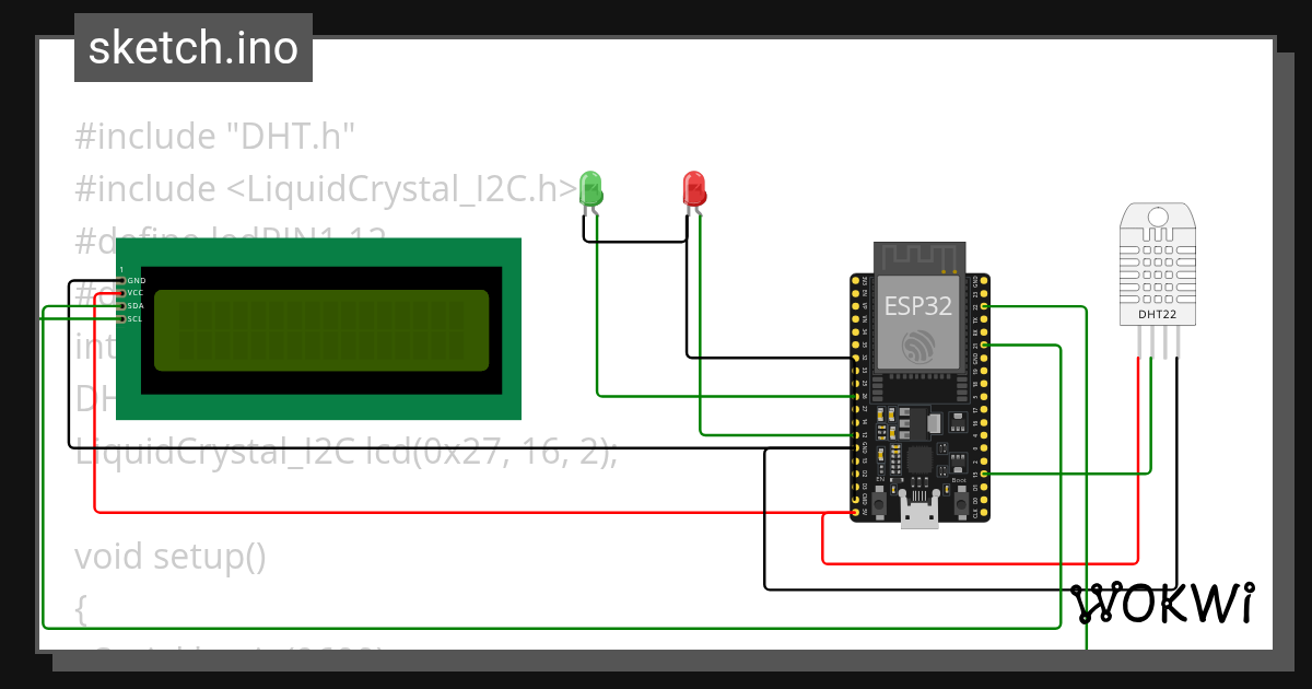 อ่านอุณหภูมิ Wokwi Esp32 Stm32 Arduino Simulator