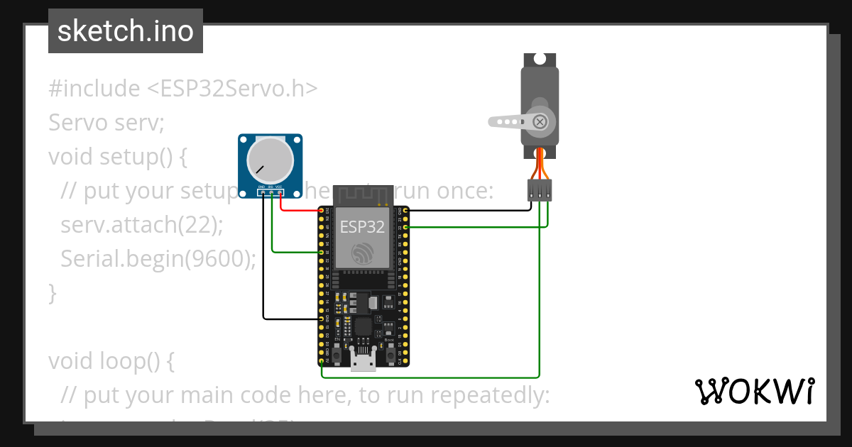 Servo - Wokwi ESP32, STM32, Arduino Simulator