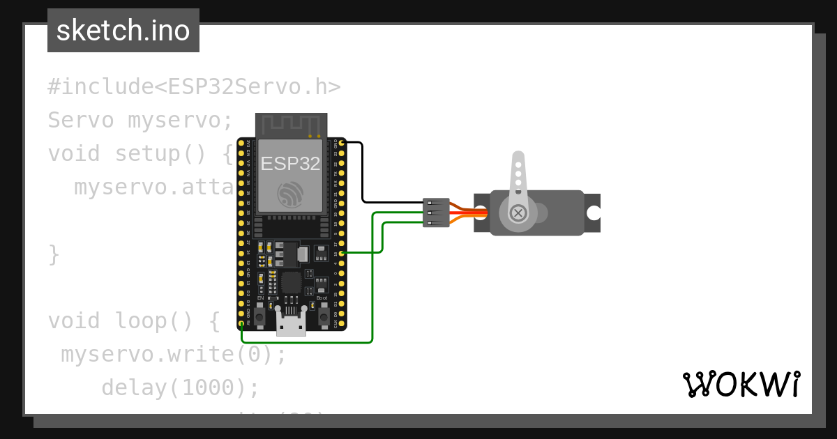 Esp32 Servo Motor Wokwi Esp32 Stm32 Arduino Simulator 2510