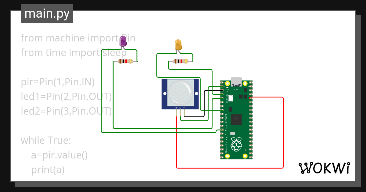Pir Wokwi Esp32 Stm32 Arduino Simulator 5881
