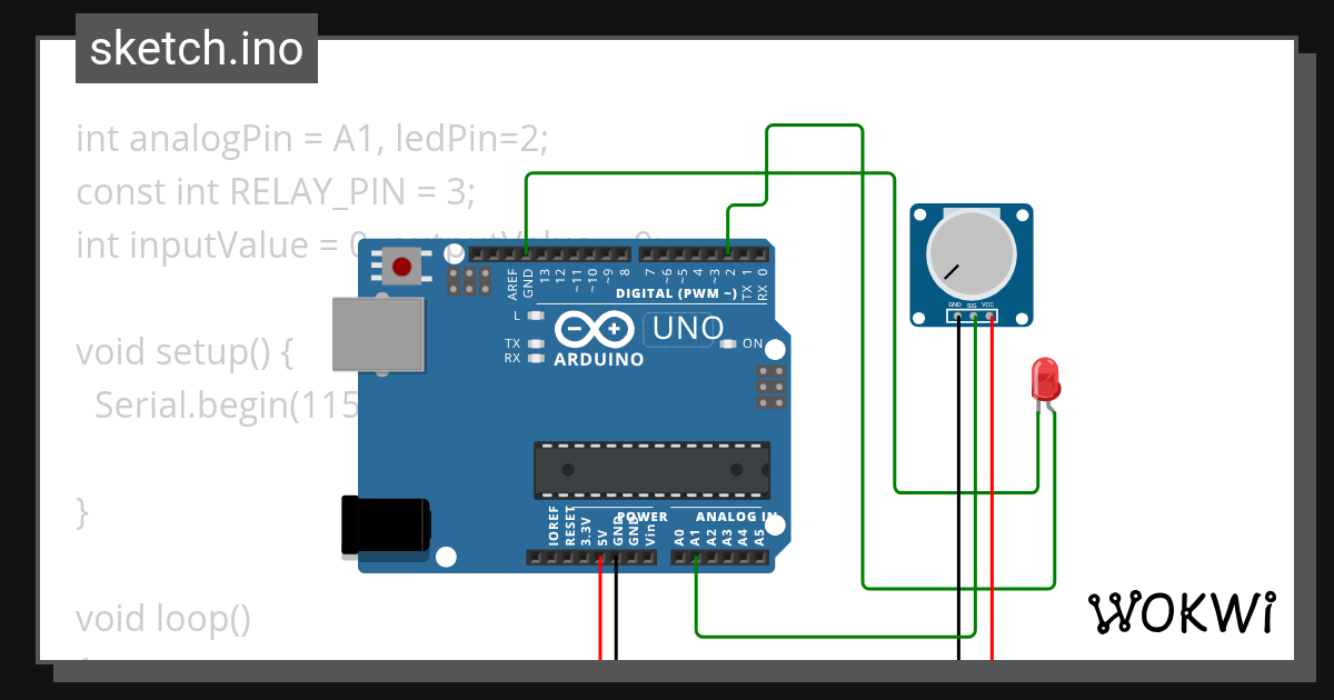 Potentiometer Uno Wokwi Esp32 Stm32 Arduino Simulator