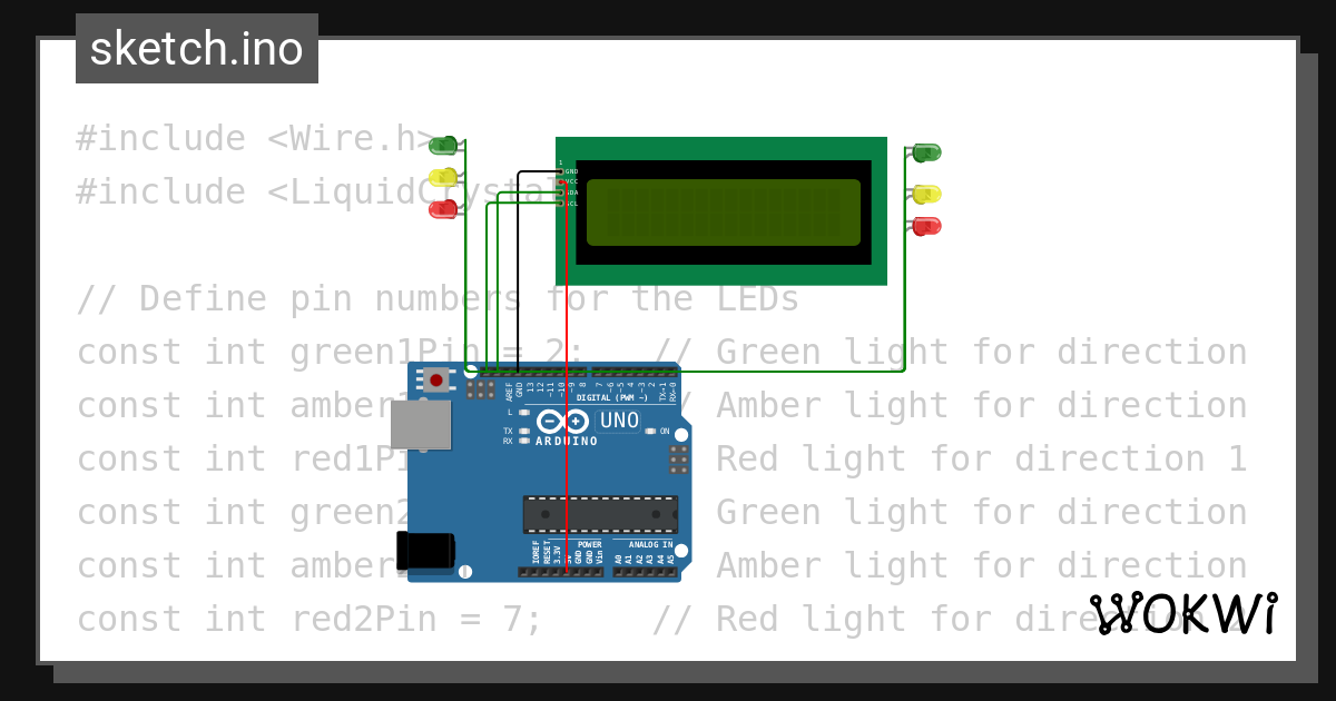 Trafic And Zabra Crossing Wokwi Esp32 Stm32 Arduino Simulator