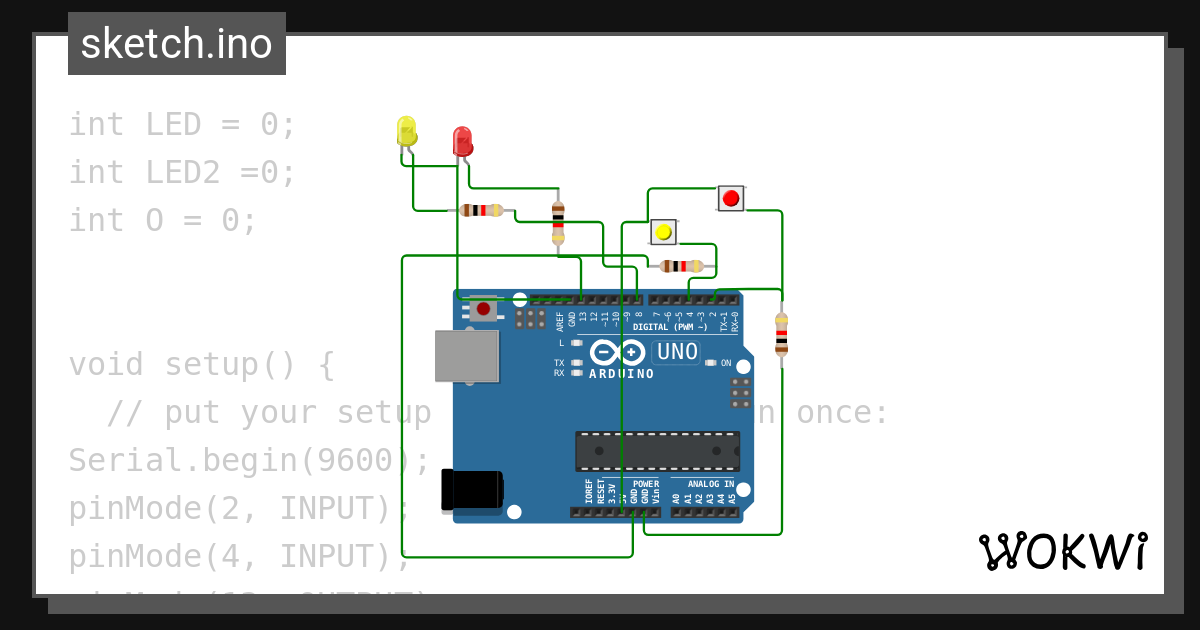 Tlacitko Trvale Led Wokwi Esp32 Stm32 Arduino Simulator 4411