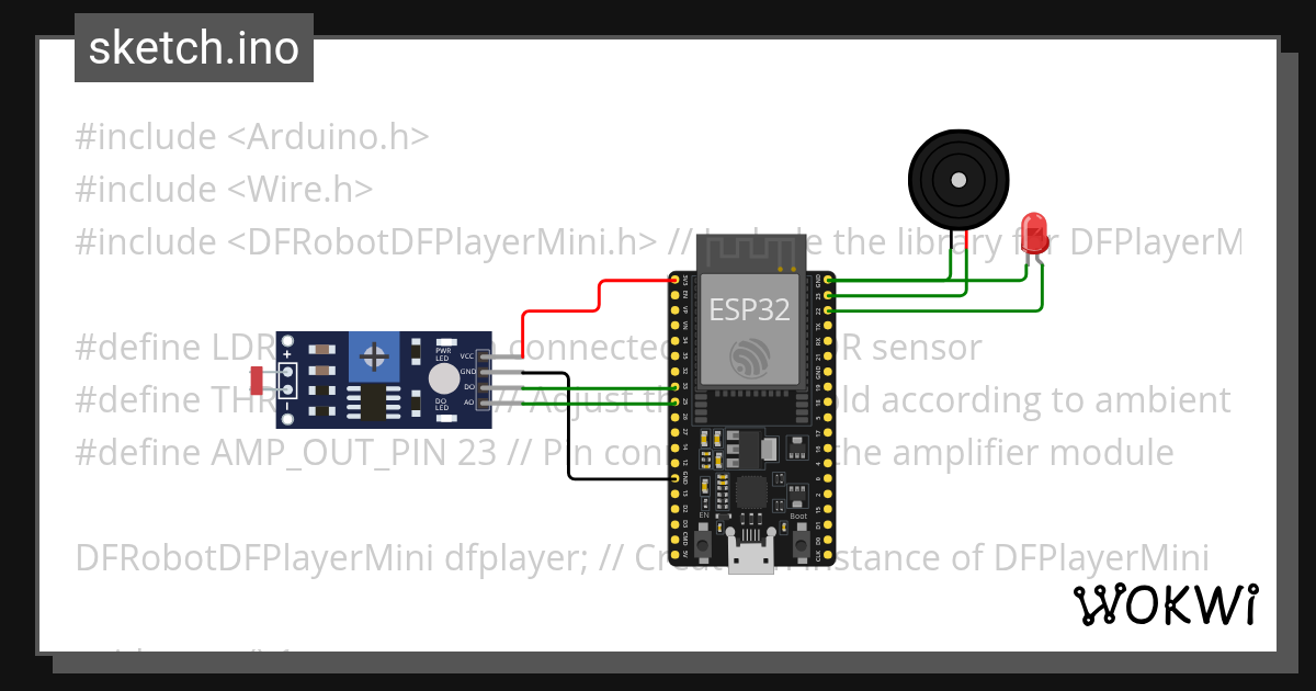 ldr - Wokwi ESP32, STM32, Arduino Simulator