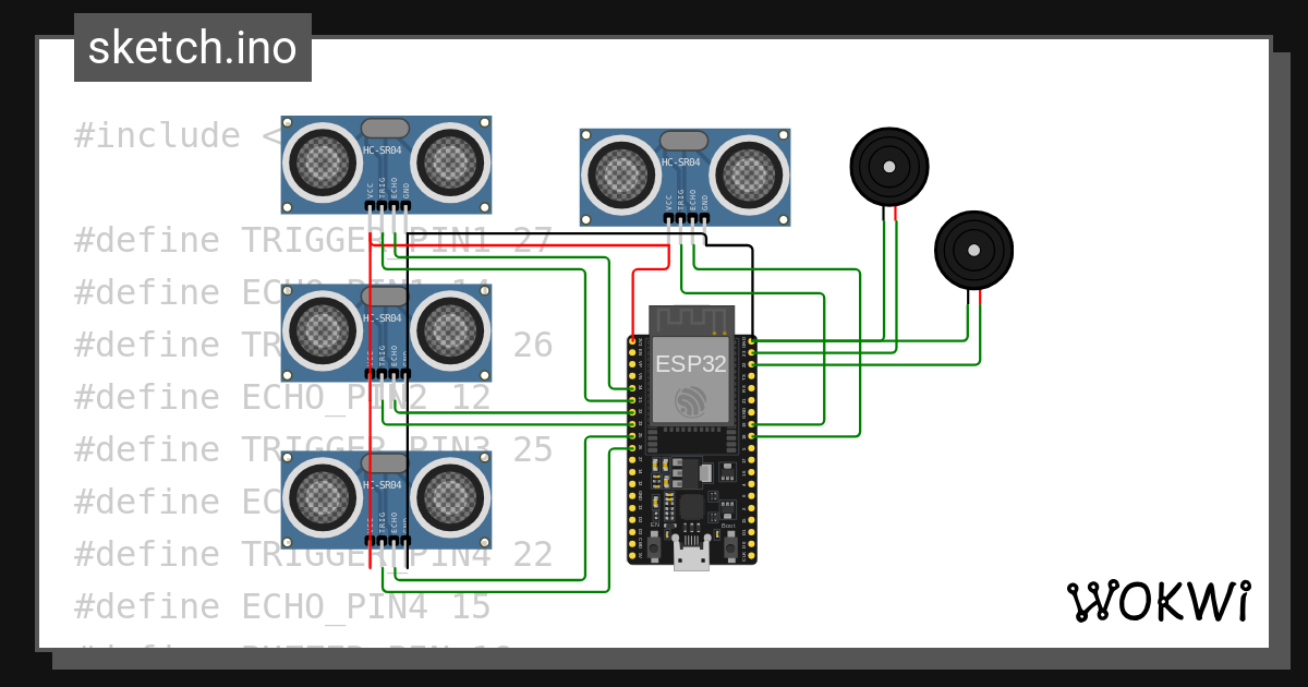 Ultrasonic Sensor Ashutosh Copy Wokwi Esp32 Stm32 Arduino Simulator