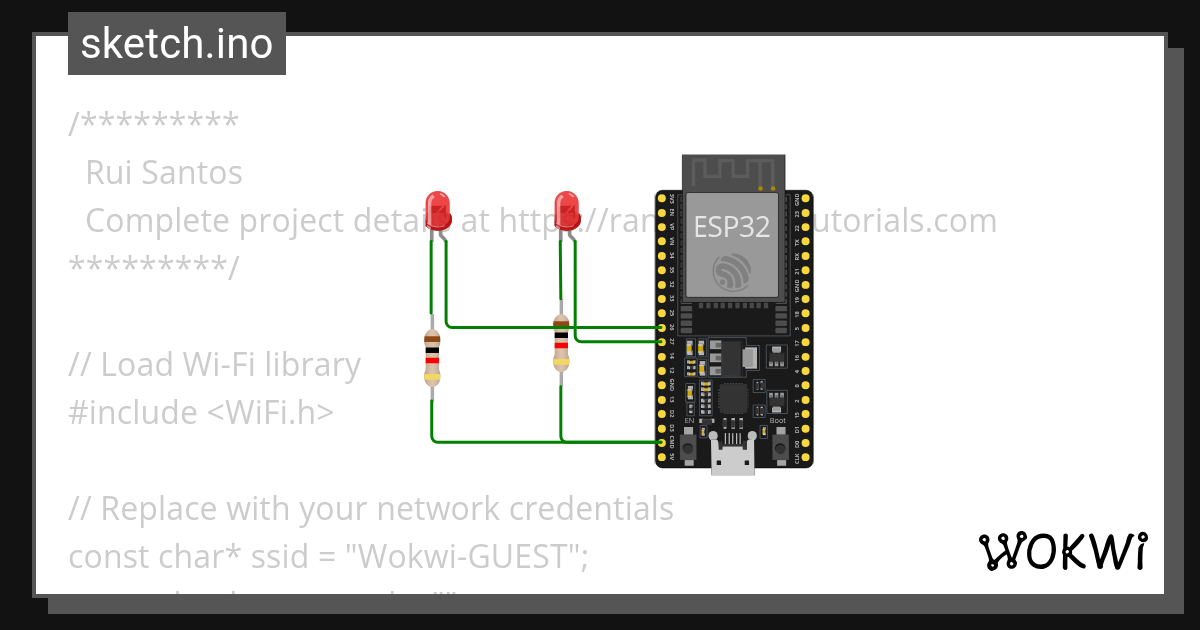 conexion wifi - Wokwi ESP32, STM32, Arduino Simulator