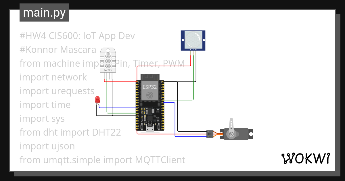 hw3 - Wokwi ESP32, STM32, Arduino Simulator