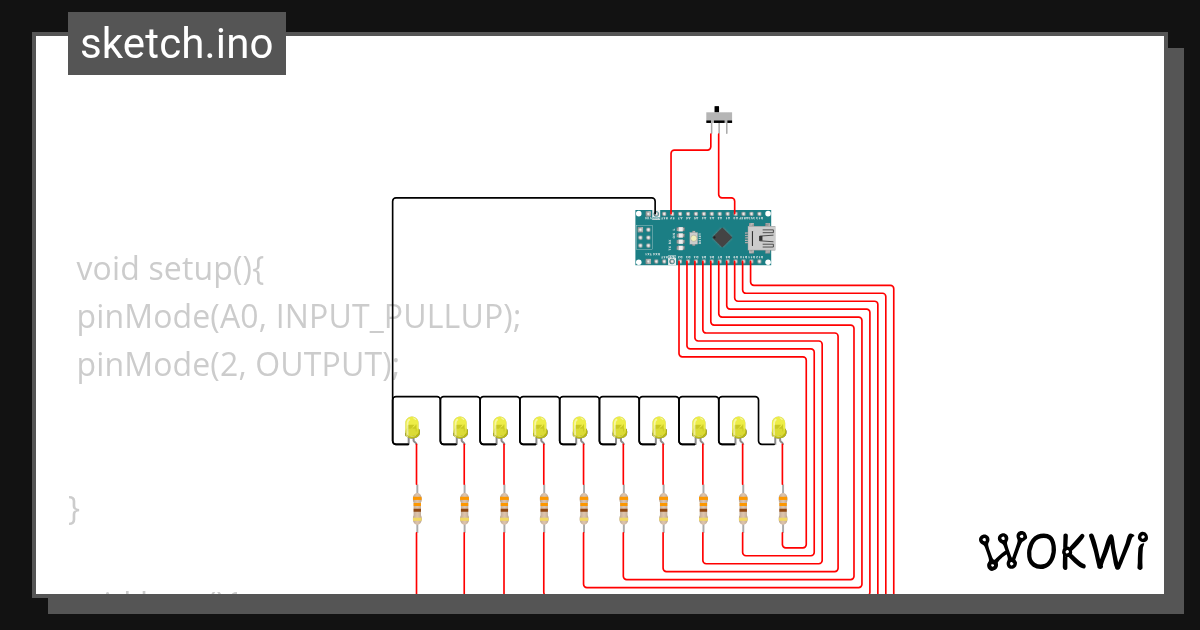 ไฟเลี้ยว Led 10ดวง Wokwi Esp32 Stm32 Arduino Simulator