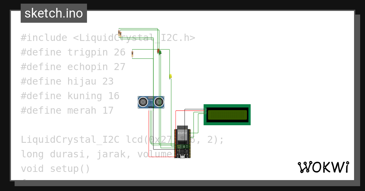 Ahmad Fitra Zakariasensorultrasonik Wokwi Esp32 Stm32 Arduino Simulator