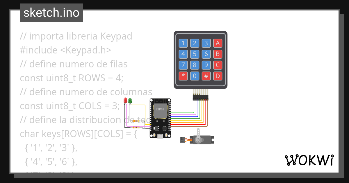 TECLADO - Wokwi ESP32, STM32, Arduino Simulator