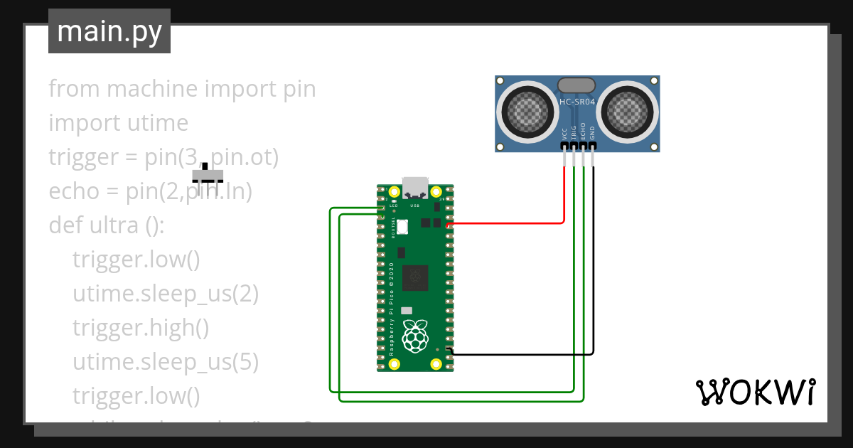 Interfacing And Monitoring Ultrasonic Sensor Using Rasberry Pi Wokwi Esp32 Stm32 Arduino 