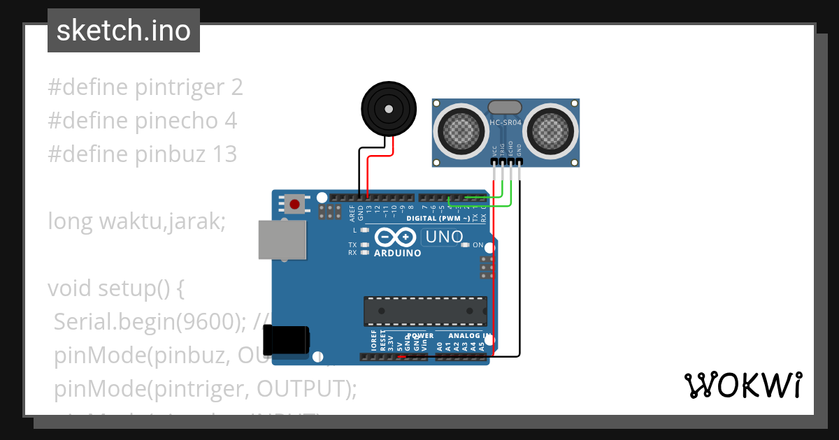 Sensor Parkir Wokwi Esp32 Stm32 Arduino Simulator