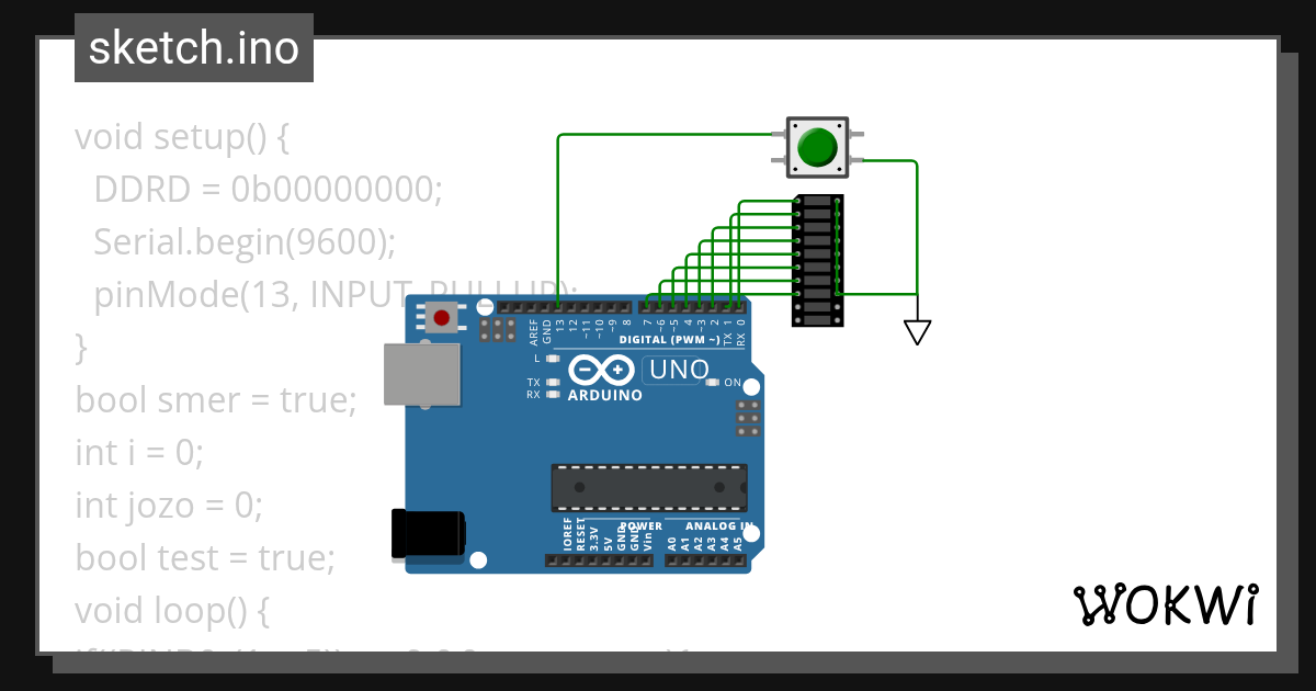 Bargraph Registre Wokwi Esp32 Stm32 Arduino Simulator