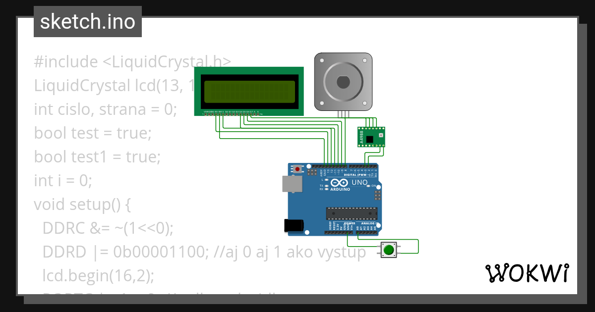 pohybometer registre picovina - Wokwi ESP32, STM32, Arduino Simulator