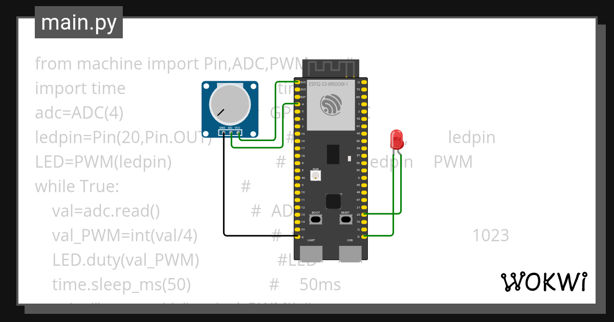 lab2_1 - Wokwi ESP32, STM32, Arduino Simulator