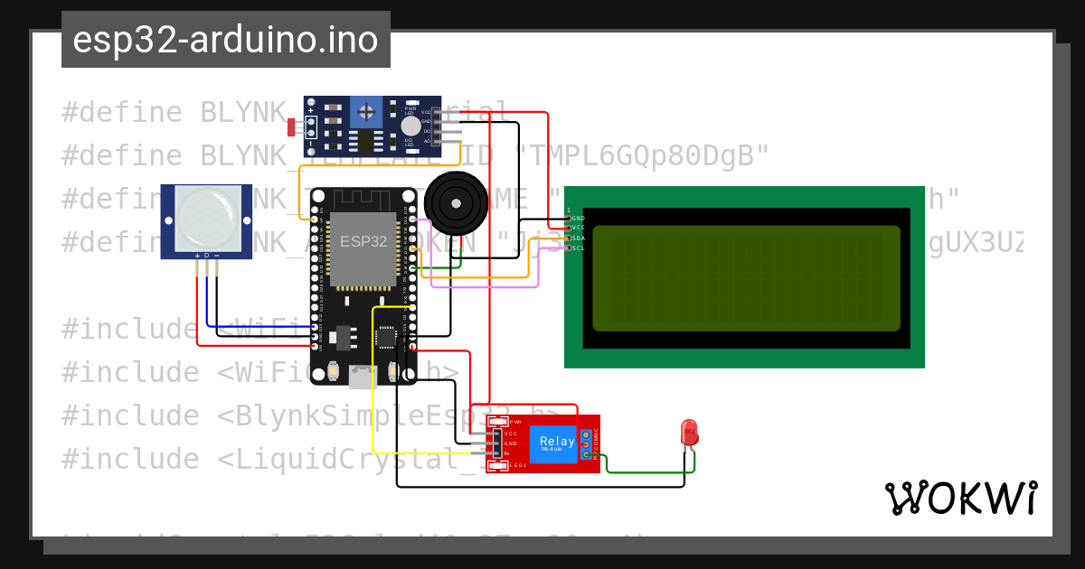 Sistem Sekuritas Rumah Wokwi Esp32 Stm32 Arduino Simulator 0504