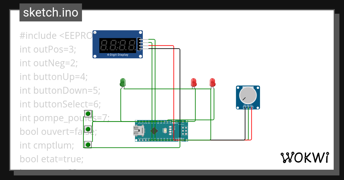 Gestion poulailler - Wokwi ESP32, STM32, Arduino Simulator