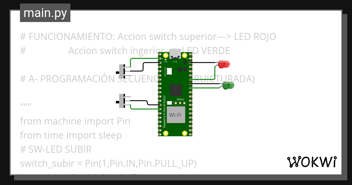 (de 0 a POO)-3- PORTÓN SUBE/BAJA - Wokwi ESP32, STM32, Arduino Simulator