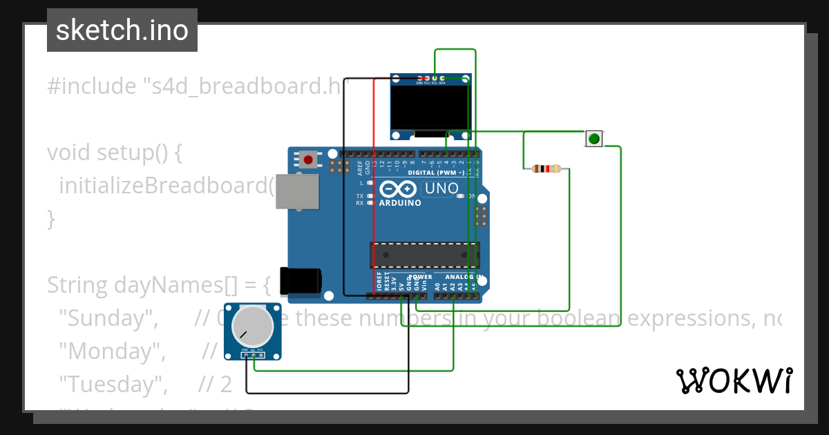 LCD Screen with time - Wokwi ESP32, STM32, Arduino Simulator