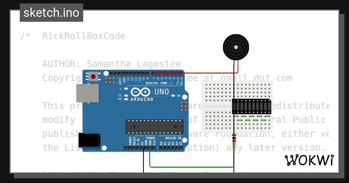 Rickroll Wokwi Esp32 Stm32 Arduino Simulator