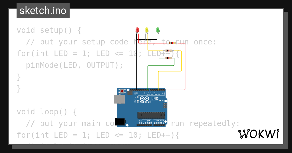 Running Led Menyala Wokwi Esp32 Stm32 Arduino Simulator 8736