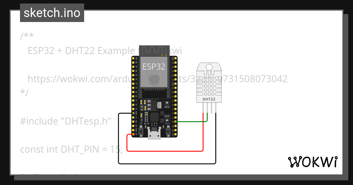Dht Sensor - Wokwi ESP32, STM32, Arduino Simulator