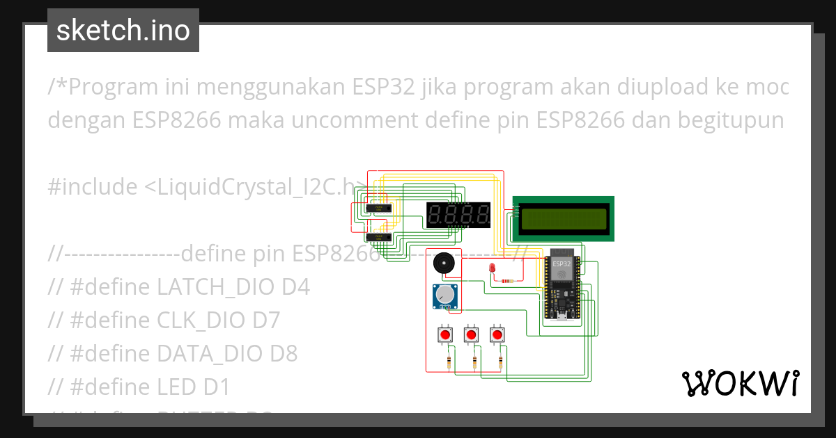 VELMA ARYANTI-PERCOBAAN SIMULASI TRAINER PAM - LCD 16 X 2 Copy - Wokwi ESP32, STM32, Arduino ...